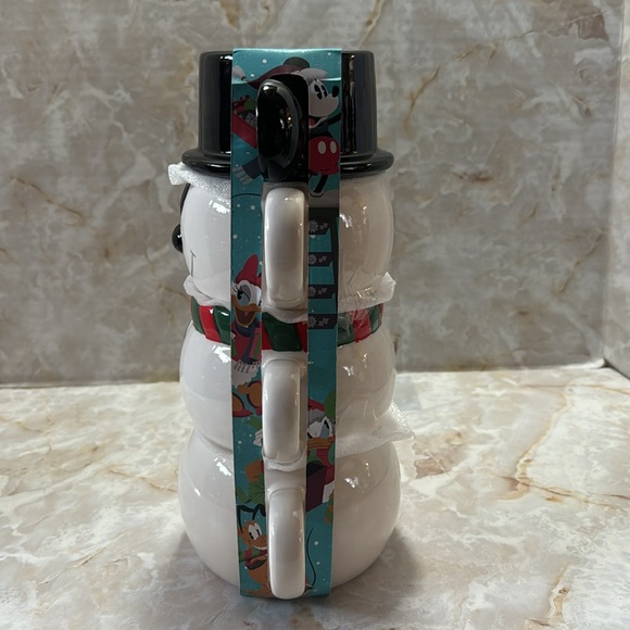 Disney | Kitchen | Disney Stacked Mickey Mouse Snowman Mugs | Poshmark